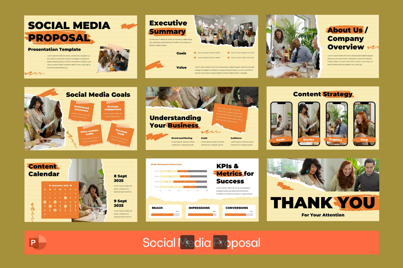 专业社交媒体提案PPT模板下载 | 创意商业策划动态演示方案Social Media Proposal _ 果觅网（gooodme）